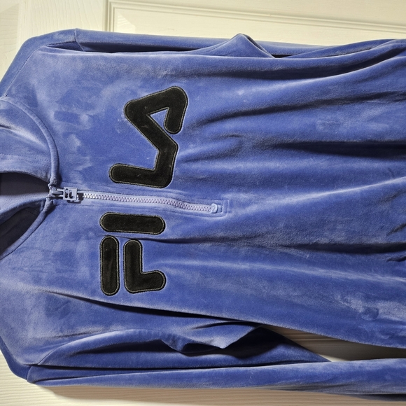 Fila | Sweaters | Fila Royal Blue Velour Jacket | Poshmark